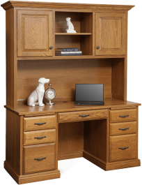Harrington Hutch Top Desk – Solid Wood Executive Workspace